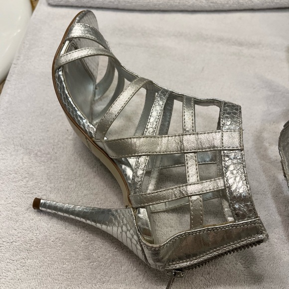 White House Black Market | Shoes | Used But New Condition Silver ...